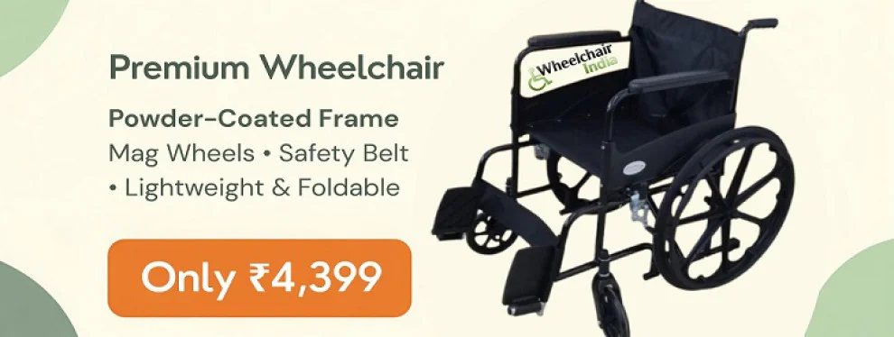 Premium Wheelchair Powder Coated Mag Wheel With Safety Belt