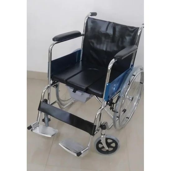 folding Commode Wheelchair U-Cut